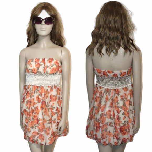 Papaya | Dresses | 42 Papaya Strapless Bubble Hem Mini Dress | Poshmark